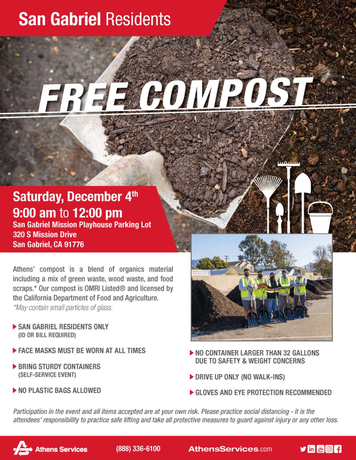 San Gabriel Compost Giveaway - Athens Services