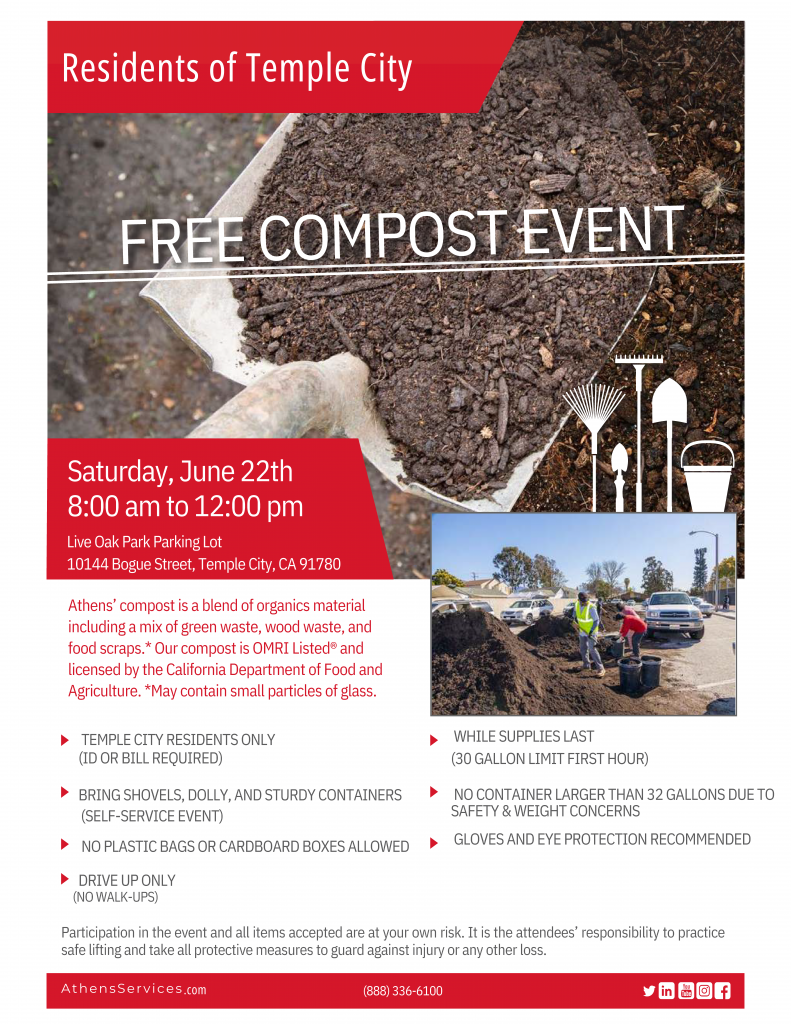 Temple City Free Compost Event - Athens Services