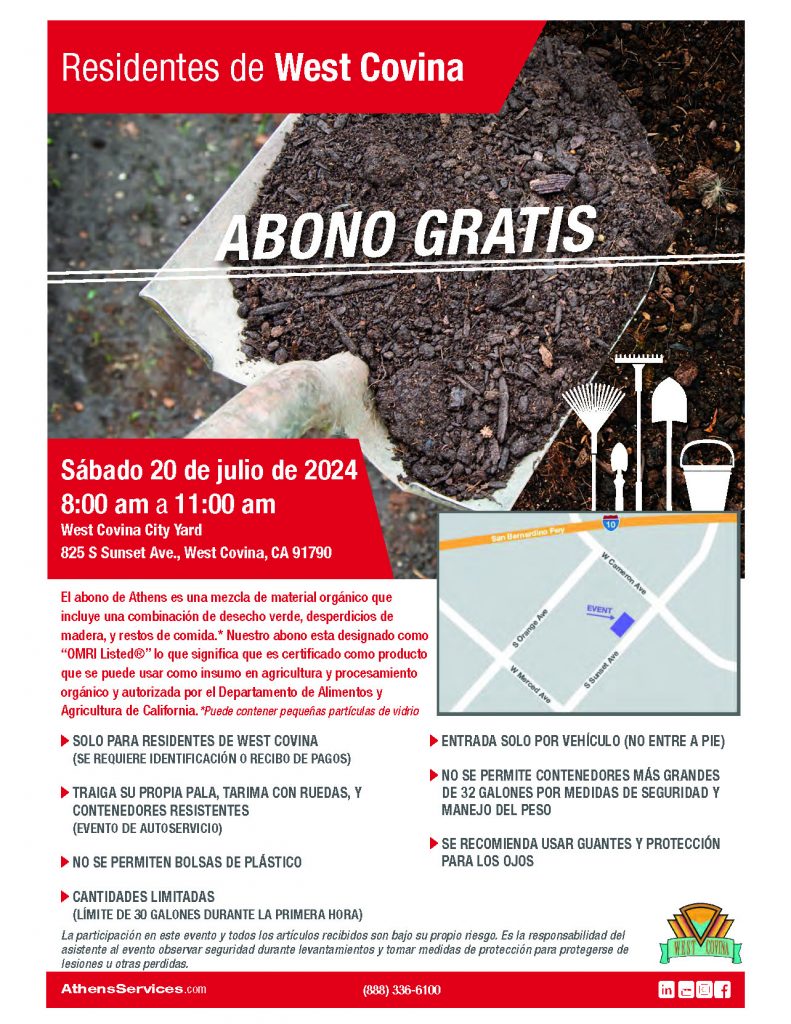 West Covina Free Compost - Athens Services